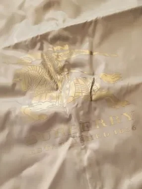 Burberry | Other | Burberry Tan Dust Bag With Gold Logo | Poshmark